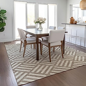 Addison Rugs Chantille ACN620 Taupe 9' x 12' Indoor Outdoor Area Rug, Easy Clean, Machine Washable, Non Shedding, Bedroom, Living Room, Dining Room, Kitchen, Patio Rug