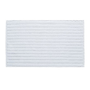 THE BEER VALLEY Cotton Towel Bath Mat Set of 2 21x34 Inches White - Highly Absorbent Anti Slip Floor Towel Mat - Machine Washable Hotel & Spa Quality Mats