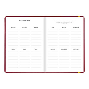 Letts of London Raw Weekly/Monthly Planner, 12 Months, January to December, 2024, Sewn Binding, A5 Size, 8.25" x 5.875", Multilingual, Berry (C082310-24)
