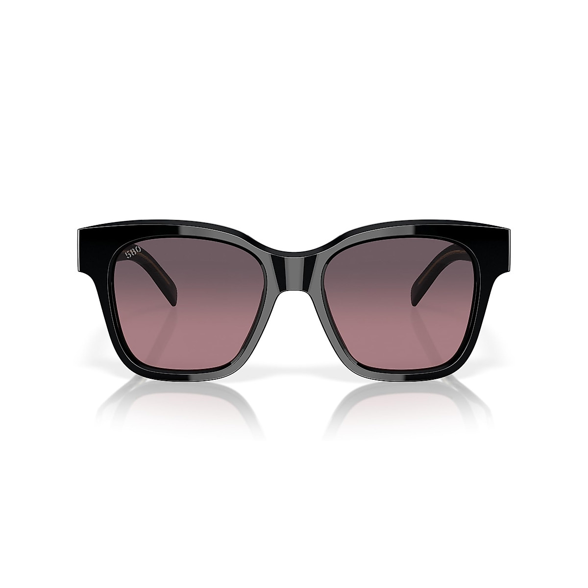 Costa Woman Sunglasses Black Frame, Rose Gradient Lenses, 54MM