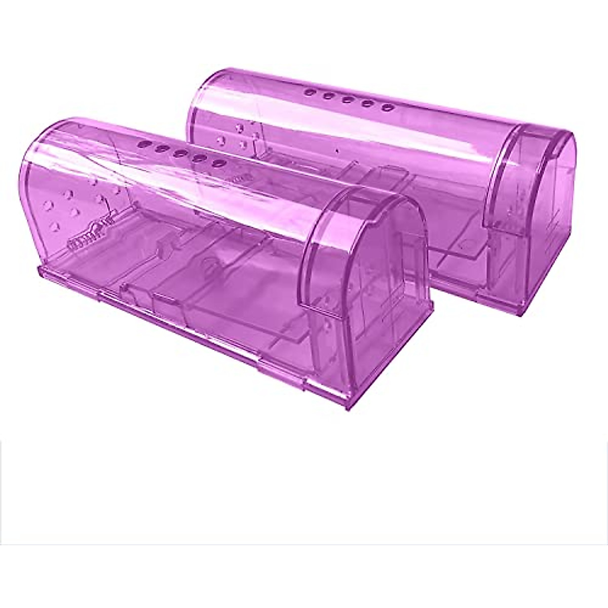 Humane Smart No Kill Mouse Trap, Cruelty Free Live Catch and Release, Easy to Set for Small Rodents Such as Mouse Mice Vole Mole Chipmunk, Reusable for Kitchen Garden Storage Garage (Purple)