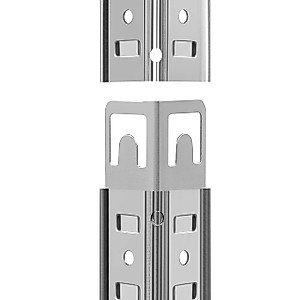 Topeakmart 5-Tier Utility Shelves, Metal Storage Shelves Unit Adjustable Garage Storage Racks Heavy Duty Shed Shelving- Silver, 35.5 x 16 x 71 Inch