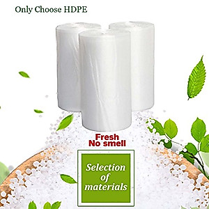 Small Trash Bags 4 Gallon Garbage Bags Waste Basket Bin Liners Bags For Bathroom, Kitchen, Office, Home Bedroom ,Car- Clear White (125 Count)