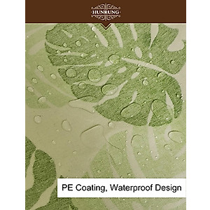 HUNRUNG Laundry Hamper,Large Canvas Fabric Lightweight Storage Basket Toy Organizer Dirty Clothes Collapsible Waterproof for College Dorms, Children Bedroom,Bathroom (Round Leaf)