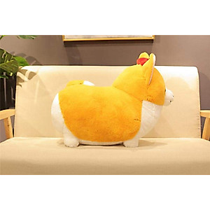 123Arts Cartoon Corgi Dog Soft Plush Throw Pillow Animal Pillow Plush Toy