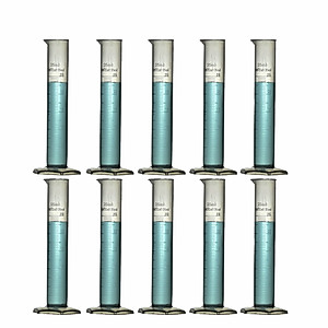 Graduated Measuring Cylinder Polypropylene Plastic 25ml 10-Pack (25ml, 10)