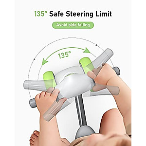 Lillilook Baby Balance Bike for Toddlers 1-3 Years Old, Riding Toys with 4 Wheels for Chilren Age 2, No Pedal Anti-Drop Baby Walker Bicycle, Kids First Bike Birthday Gift, for Boys Girls