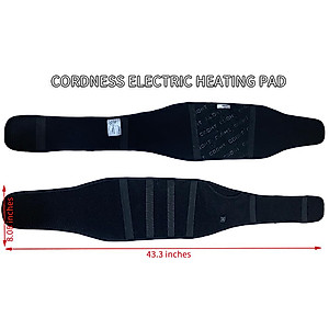 Cordness Electric Back Heating Pad Portable Lighten Lumbar Support Belt Waist Brace Body Warmer USB Port
