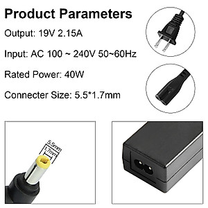 Laptop Ac Adapter Charger Power Supply for Acer Aspire One 722 725 756 522 533 532h AOA150 AO756 D270 D257 D255 D250 D260 D150 A110 AOD257 V5 V5-121 V5-122p V5-123 V5-131