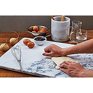 JEmarble Pastry Board 16x20 inch with Non-Slip Rubber Feets for Stability Perfect for Keep the Dough Cool and Chocolate Tempering(Premium Quality)