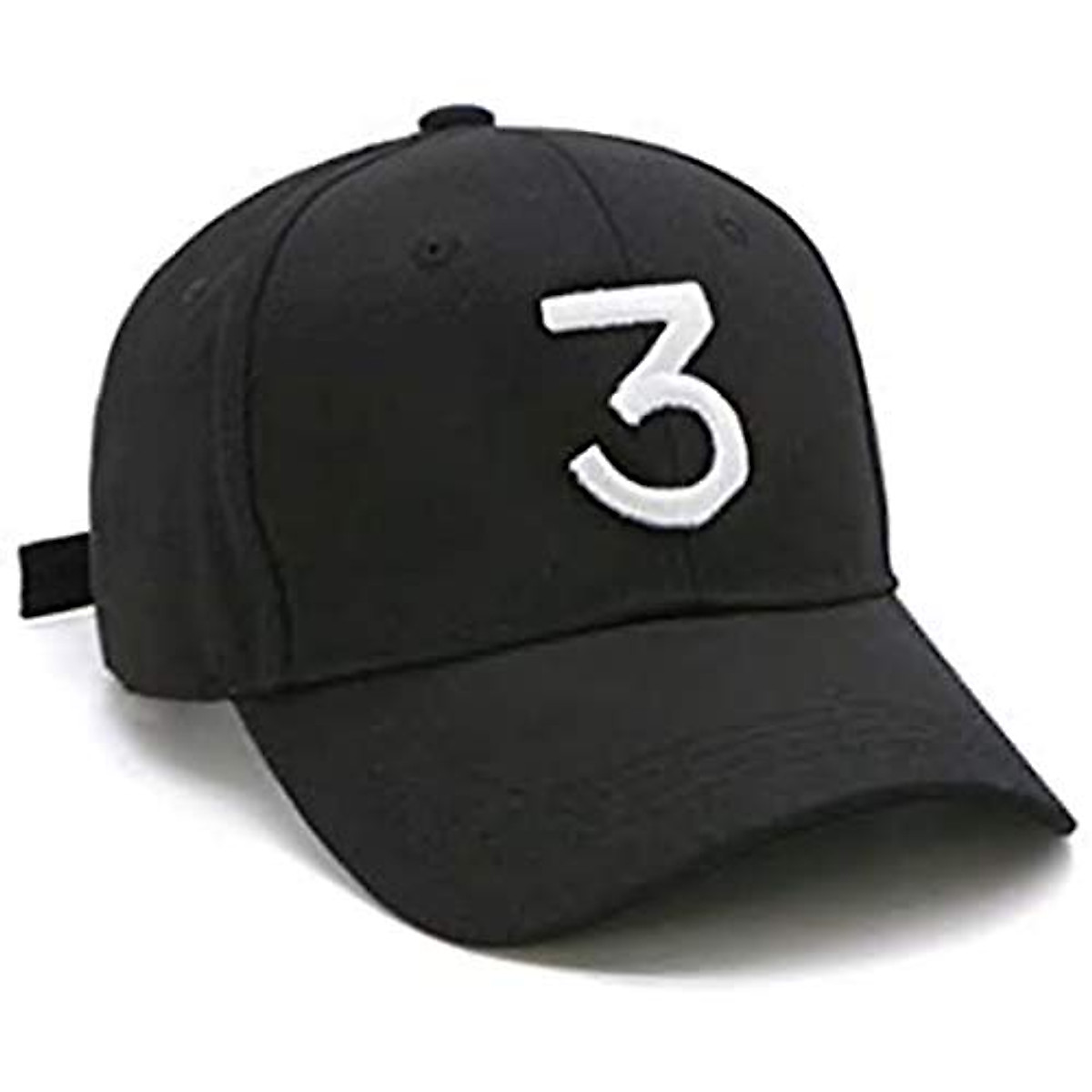UTOWO Number 3 Baseball-Cap White 3 Embroidered Dad Hat Black Hip-Hop Rapper Cap Adjustable