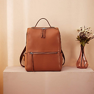 BOSTANTEN Genuine Leather Backpack Purse for Women Fashion Backpack Casual College Shoulder Bag Travel Backpack