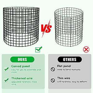 5 Pack Plant Protector from Animals, 13x12 inch Wire Plant Cages Mesh Plant Cage Garden Plant Protector, Sturdy Bunny Barricades Chicken Wire Cloche Plant Protectors for Keeping Bunny Animals Out