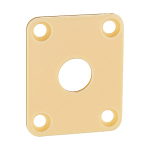 10Pcs Yootones Plastic Jack Plate Square Jackplates Compatible with Epiphone Les Paul Guitar (Yellow)