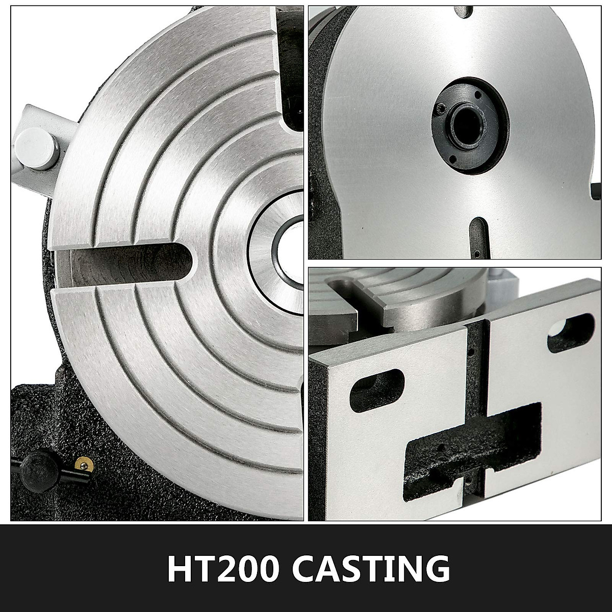 Mophorn Rotary Table 8Inch Horizontal Vertical HV8 Precision 3MT Milling Drilling Machine Vernier Reading Milling Drilling Boring