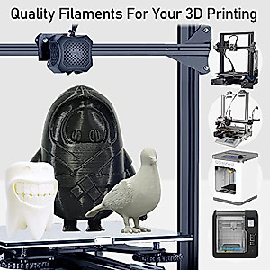 OEM MIKA3D 1.75mm 3D Printer PLA Filament 6 in 1 Bundle: Black, White, Light Grey, Dark Grey, Brown, Army Green; 6 Neutral Colors Packed, Each 250g, 6 Spools Packed, Total 1.5Kg 3D Printing PLA