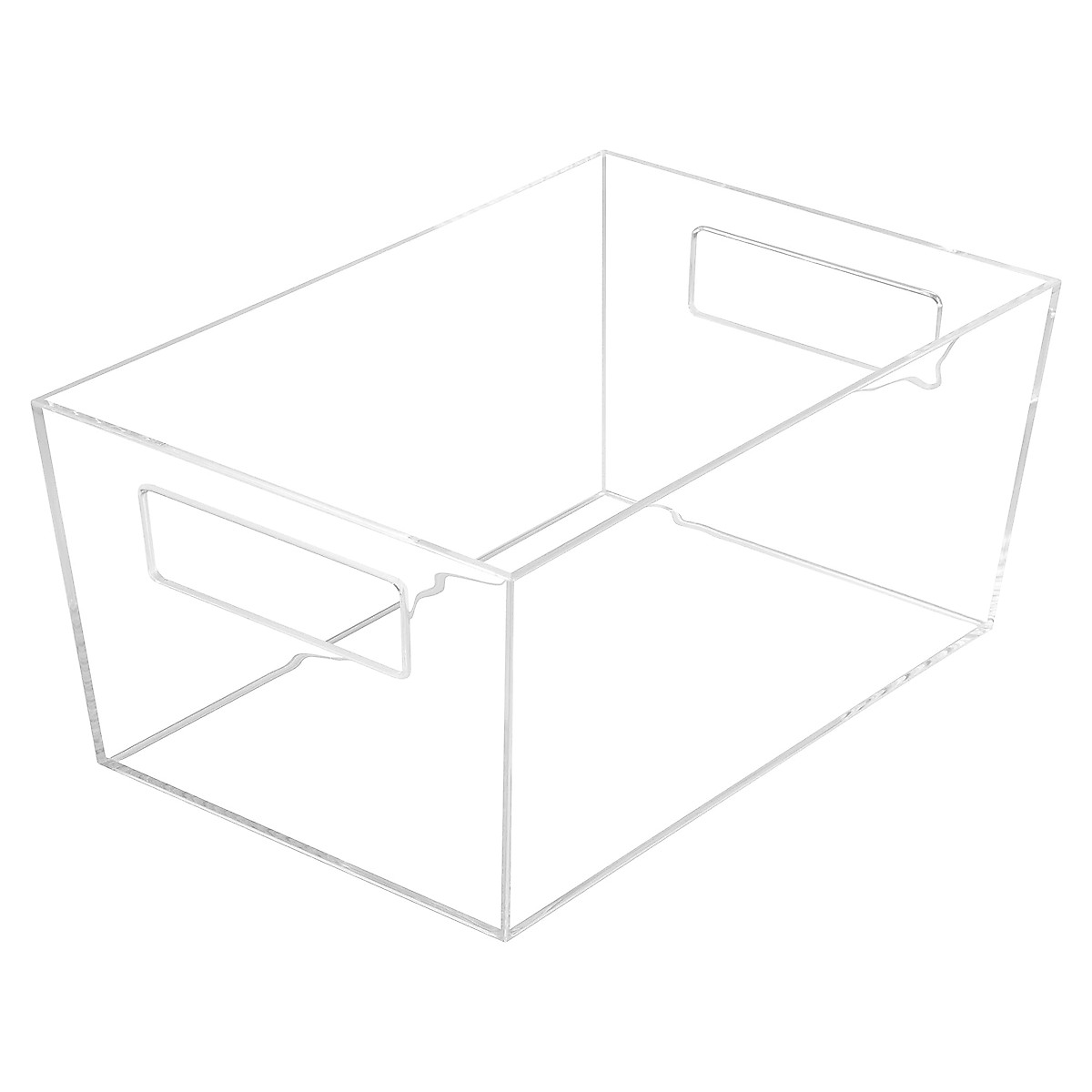 Richard Homewares Clear Plastic Storage Bins for Kitchen Cabinet, Pantry, Bathroom Organizer-Makeup Holder Closet Containers with Handles for Toys and Shoes. 10.1 x 6.81 x 4.64. Pack of 3