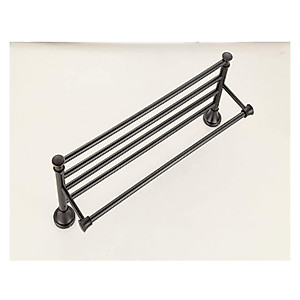 Towel Rails Solid Brass Towel Rack with Bar for Bathroom Shelf Wall Mounted, Oil Rubbed Bronze, 61.5 cm/Toilet Brush Set (Color : Toilet Brush Set) (Towel Shelf b)