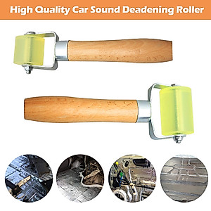 YiePhiot Car Audio Sound Deadening Roller Rubber Installation Tool for Seam Roller Auto Noise Roller Car Sound Deadener Application Installation Tool Rolling Wheel Accessories (2 Pack)