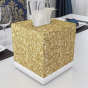 Decotalk Gold Wallpaper Glitter Wallpaper Stick and Peel 17.7"x120" Gold Peel and Stick Wallpaper Glitter Contact Paper Sequins Sparkle Wallpaper for Walls Removable Chunky Glitter Gold Contact Paper