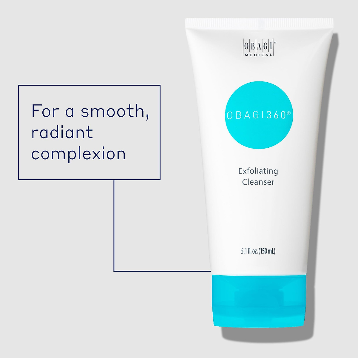 Obagi360 Exfoliating Cleanser – For Fine Lines & Wrinkles, Helps Exfoliate & Revive Dull, Dry Skin – 5.1 oz
