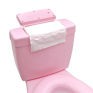 HTTMT- Classic Portable Pink Realistic Toddler Potty Training Toilet w/Flushing Sound Baby Chair Seat Kid [P/N: ET-BABY004-PINK]