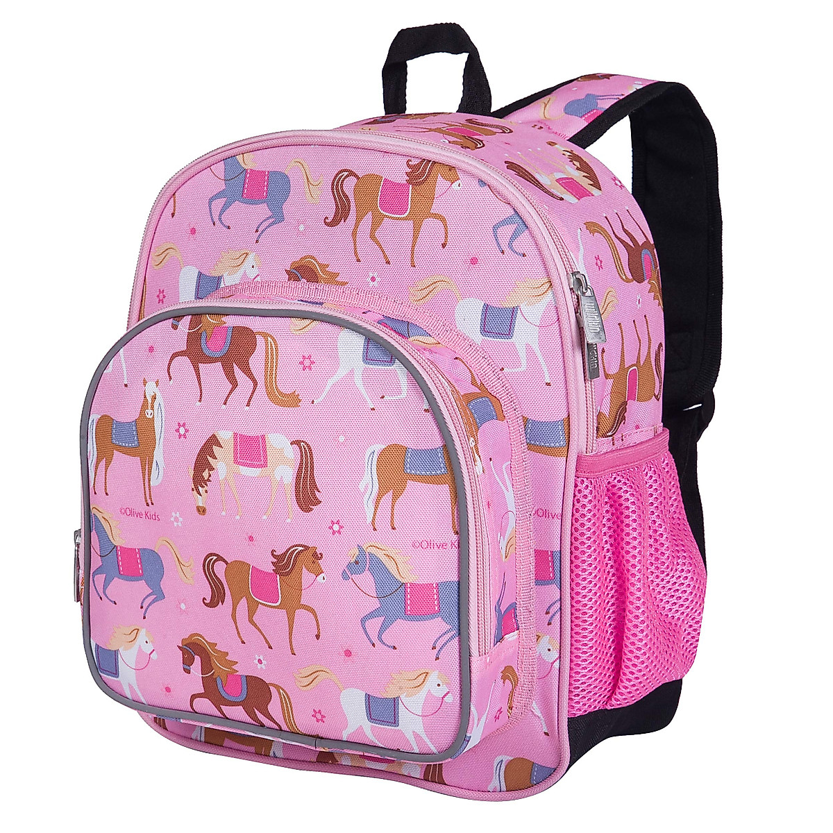 Wildkin 12 Inch Backpack Bundle with Insulated Lunch Bag (Horses)
