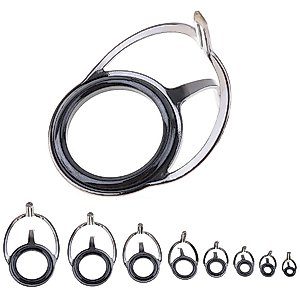 OriGlam 8pcs Fishing Rod Guide Repair Kit, Spinning Rod Guides, Fishing Rod Guide Replacement, Tip Repair Kit for Spinning Rods Sea Fishing