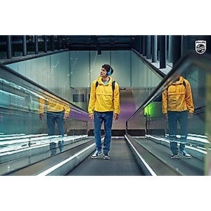 Philips H4205 On-Ear Wireless Headphones with 32mm Drivers and BASS Boost on-Demand, Blue