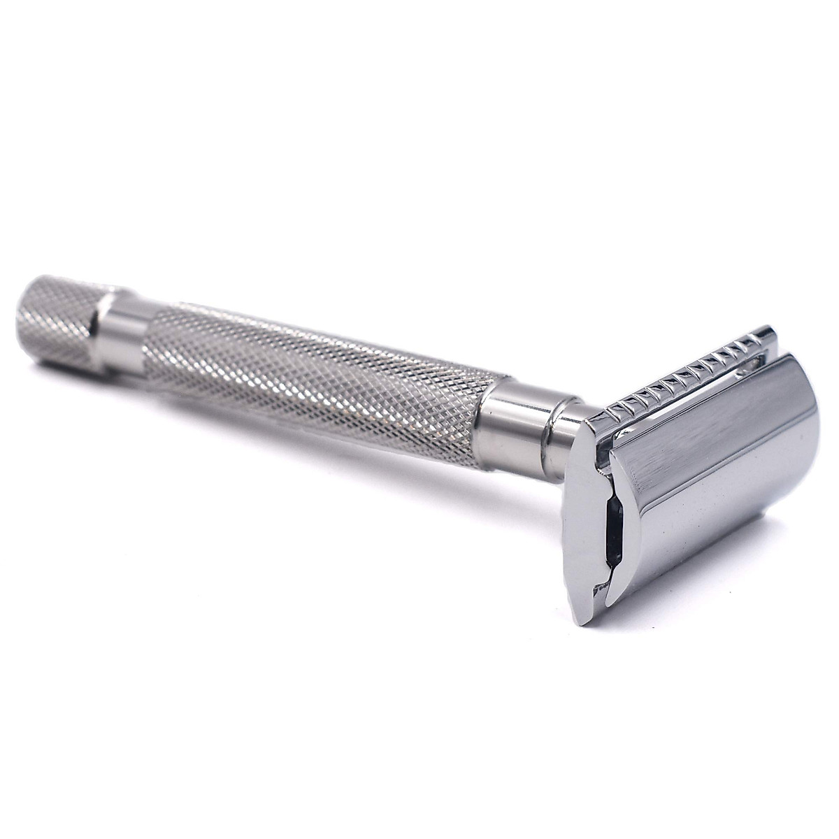 Parker 64S Stainless Steel Handle Double Edge Safety Razor & 5 Premium Blades