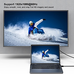 BENFEI 4K Mini DisplayPort to HDMI Cable, Mini DP to HDMI 6 Feet Cable (Thunderbolt Compatible) with MacBook Air/Pro, Surface Pro/Dock, Monitor, Projector