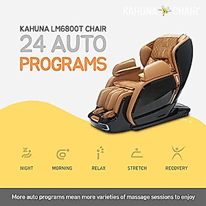 Kahuna Massage Chair - 3D+@ Latest Technology SL-Track Auto Extension LM-6800T - Black Camel Fully Assembled