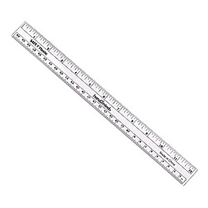 hand2mind 12 inch Transparent, Flexible Safe-T Plastic Rulers, Flat 12 in. Flexible Rulers, Safety Ruler for Measurement, Safety Kids School Supplies, Straight Shatter-Resistant Rulers (Pack of 24)