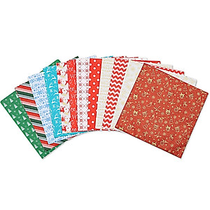 Christmas Tissue Paper for Gift Wrapping Bags, Colored Tissue Paper Christmas, 60 Sheets 20 x 20 Inches Per Sheet 12 Designs 5 Sheets Each Design for Gift Wrapping, Xmas Wrapping Bags and Wine Bottles