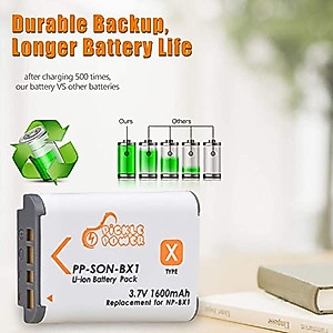NP-BX1 NP BX1 Battery and Charger with LCD Display Replacement for Sony Cyber-Shot M8 DSC-HX80 HX90V HX95 HX99 HX350 RX1 RX1R II RX100 FDR-X3000 HDR-AS50 AS300 Camera