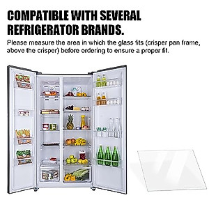240350608 AP2115928 Refrigerator Crisper Drawer Cover Insert ，Refrigerator Glass Replacement for Frigidaire Kenmore, White-Westinghouse, Crosley Glass Shelf Replacement -24" x 15.5"Inches