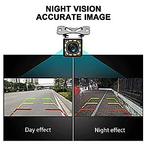 12LED Backup Camera Car Rear View Camera with Great Night Vision Full HD Image & 170 Degrees Wide View Angle Universal Mini Car Reverse Camera