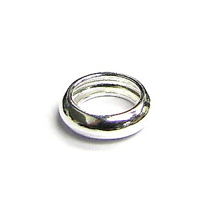 10 pcs Bright 925 Sterling Silver 7mm Round Spacer Ring fits European Charm Bracelets