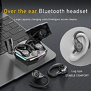 Usbinx Life S900 Bluetooth Sports Gaming Headphone Bass HiFi Stereo Long Endurance Light-Weight Noise Canceling Workout Binaural Earbuds Headset for iOS Android, School Gifts for Kids Students