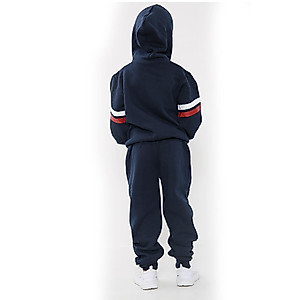 Kids Girls Boys Jogging Tracksuits Fleece Hoodied Top Bottom Workout Sportswear