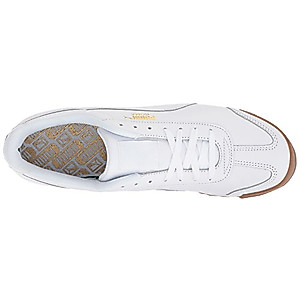 PUMA Mens Roma Sneaker, PUMA Mens White-PUMA Mens Team Gold, 9.5