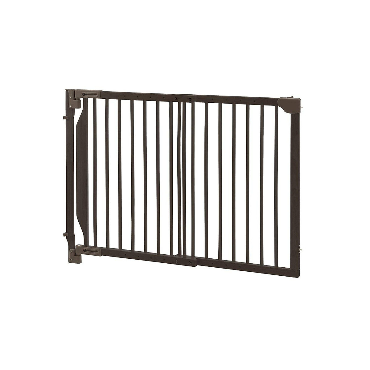 Richell Expandable Walk-Thru Pet Gate Brown, Small