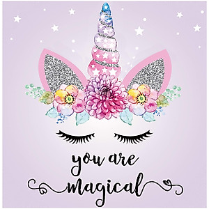 DOTOLOGIE Diamond Art Diamond Painting Kits for Adults Paint by Numbers with Gems Unicorn You are Magical 12" x 12"