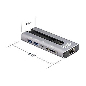 UPTab USB C 3.2 Gen 2 10Gbps 4K 60hz HDR Power Delivery 100W Hub - Compatible with Thunderbolt 3 New MacBook Pro 16in/Air iPad Pro iMac Mac Mini