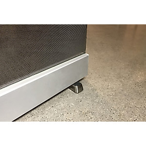Shepherd Hardware 3314 Designer Satin Nickel Door Wedge with Non-Skid Rubber Base Grip