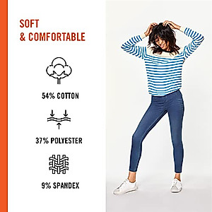 HUE Women's Ultra Soft High Waist Denim Leggings, White, Small