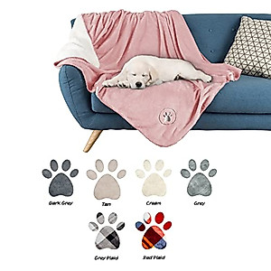 Waterproof Pet Blanket – Reversible Pink Throw Protects Couch, Car, Bed from Spills, Stains, or Fur – Dog and Cat Blankets by Petmaker (50x60)