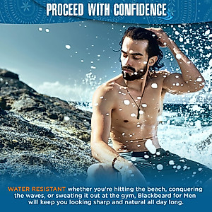 Blackbeard Formula X - Instant, Hypoallergenic, Temporary Tint for 1-Day Beard, Mustache, Eyebrow and Sideburn Color - Brown/Black, 1 Pack