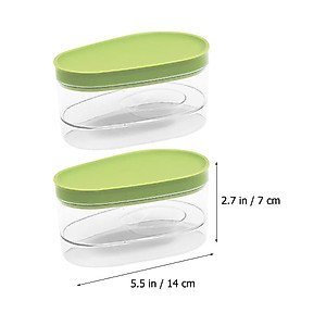 Operitacx 2Pcs Avocado Keeper Transparent Avocado Storage Container Box Avocado Saver Fresh Fruits Vegetables Storage Containers for Kitchen Fridge Food Organizer