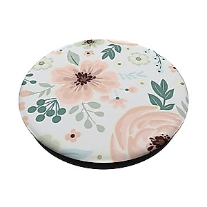 Pink Floral Pattern Phone Popper PopSockets Standard PopGrip